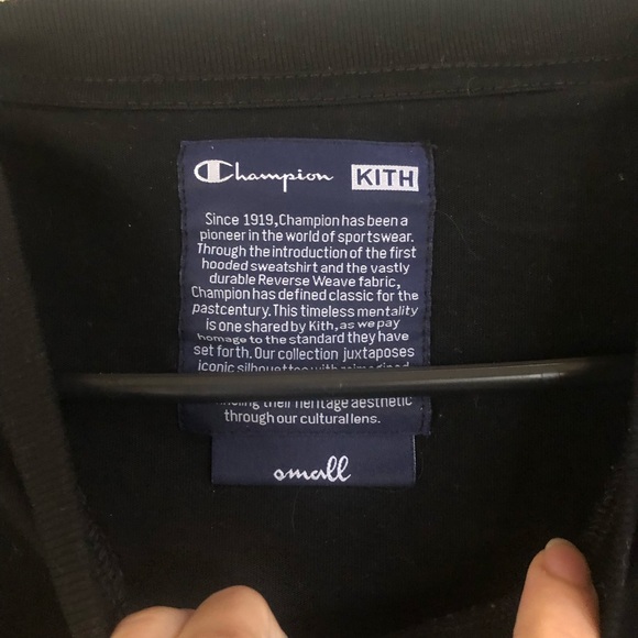 Kith | Tops | Rare Kith X Champion Double Logo Black Tee Shirt | Poshmark